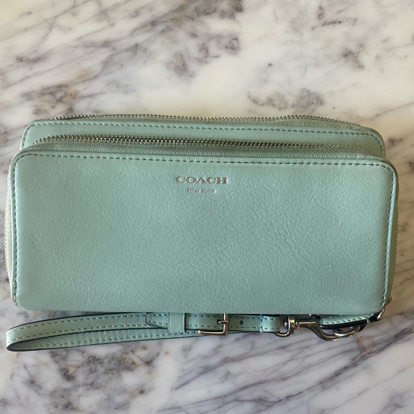 Coach | Bags | Coach Wallet Baby Blue | Poshmark